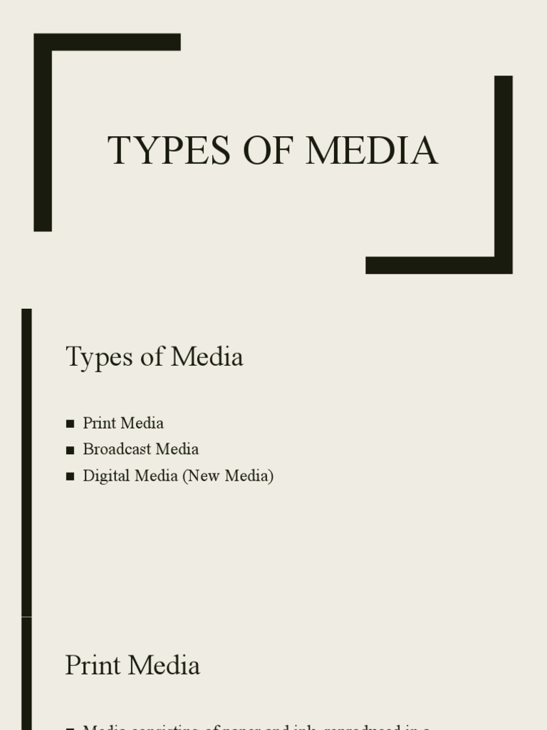 4 Types of Media | PDF