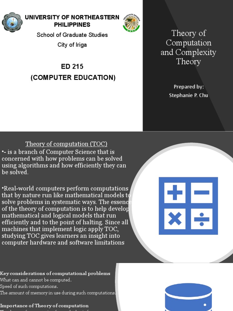 Theory Of Computation And Complexity Pdf Time Complexity