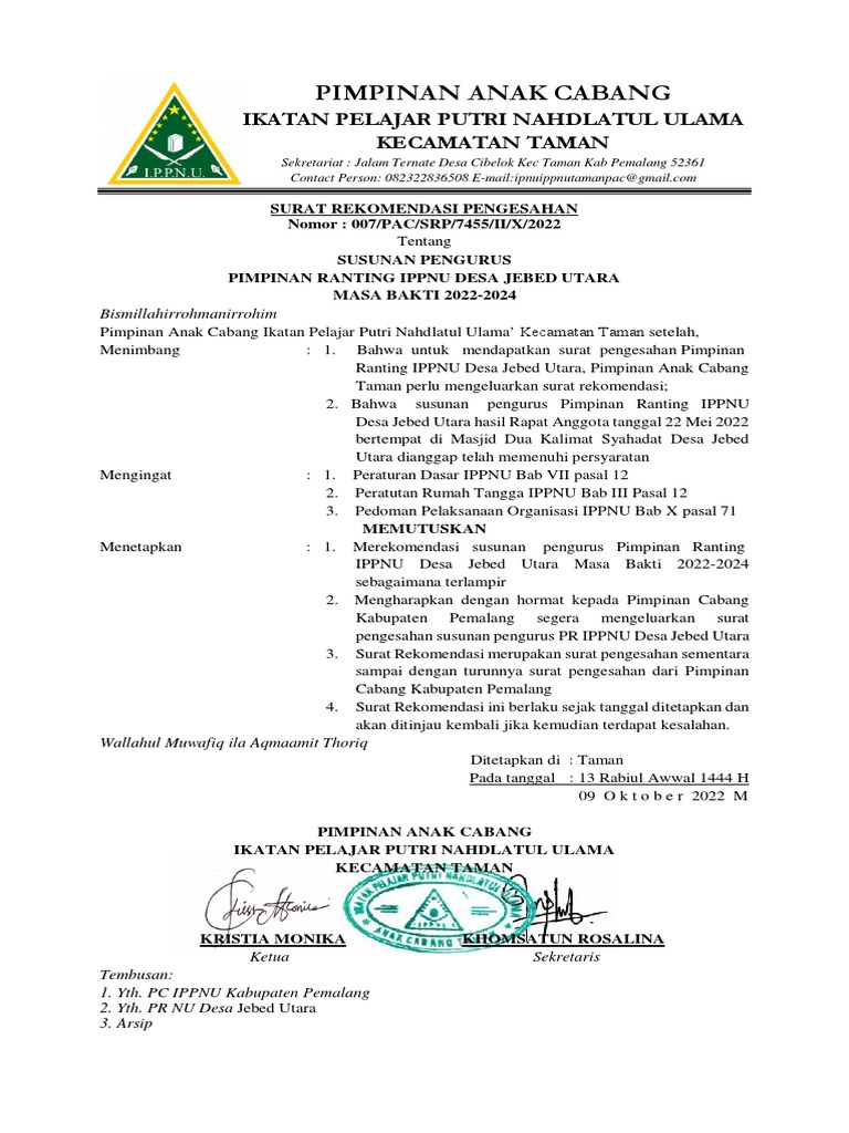 Jebed Utara-Rekomendasi Pac-1 | PDF