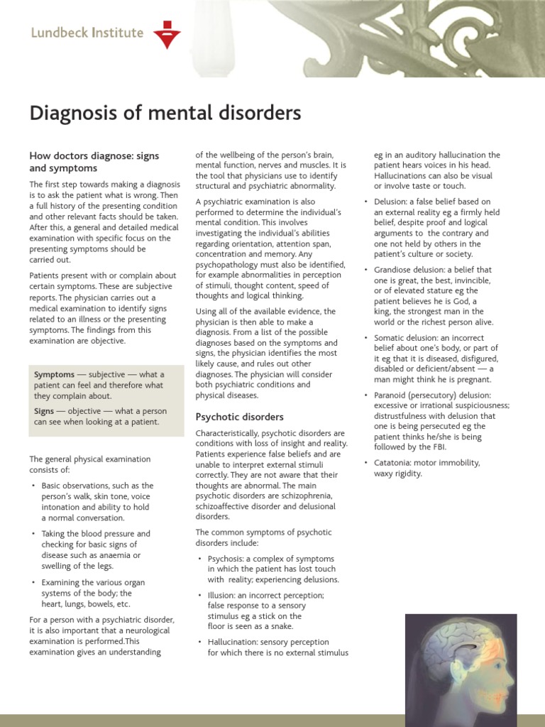 Diagnosing Mental Disorders: Evaluating Symptoms, Signs, and Classification Systems | PDF ...