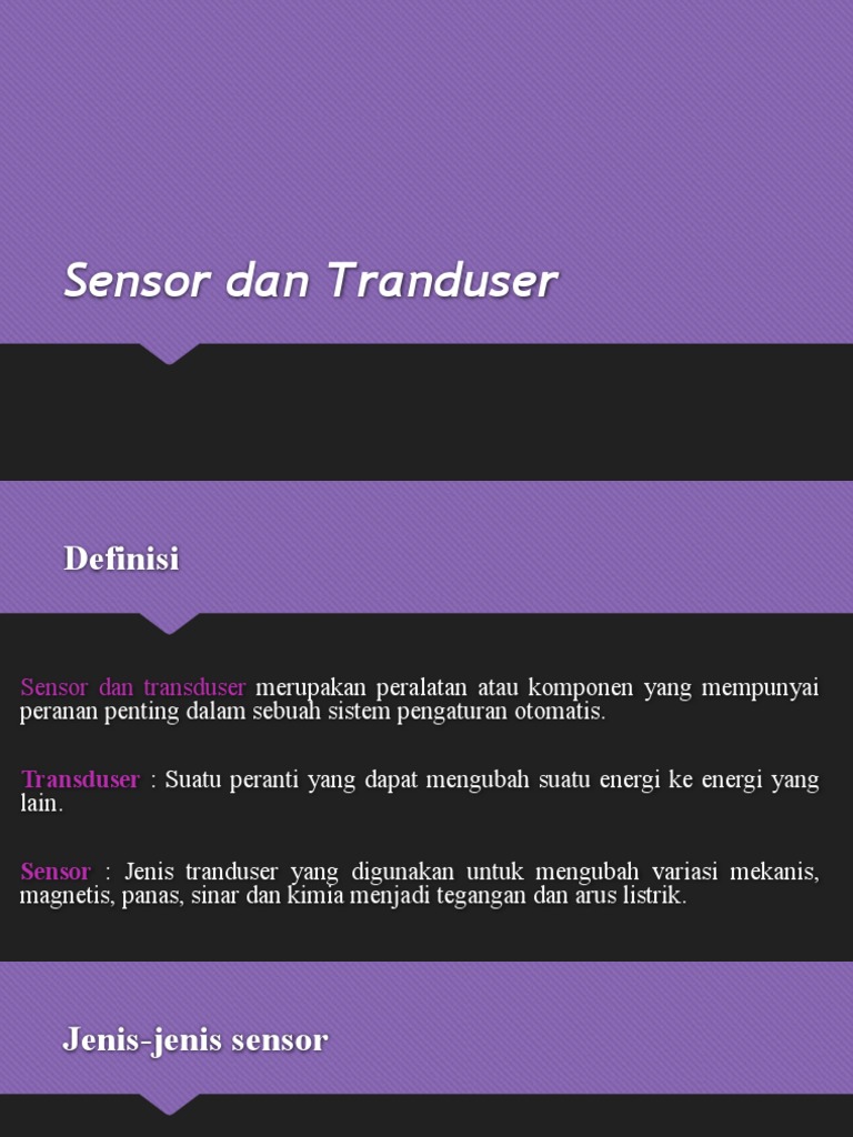 Sensor Dan Tranduser | PDF | Sains & Matematika