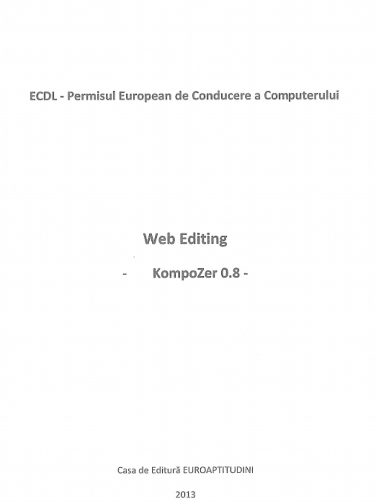 Web Editing - Komposer B&W | PDF