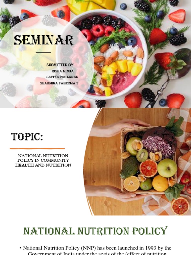 National Nutrition Policy in Community Health and Nutrition | PDF ...