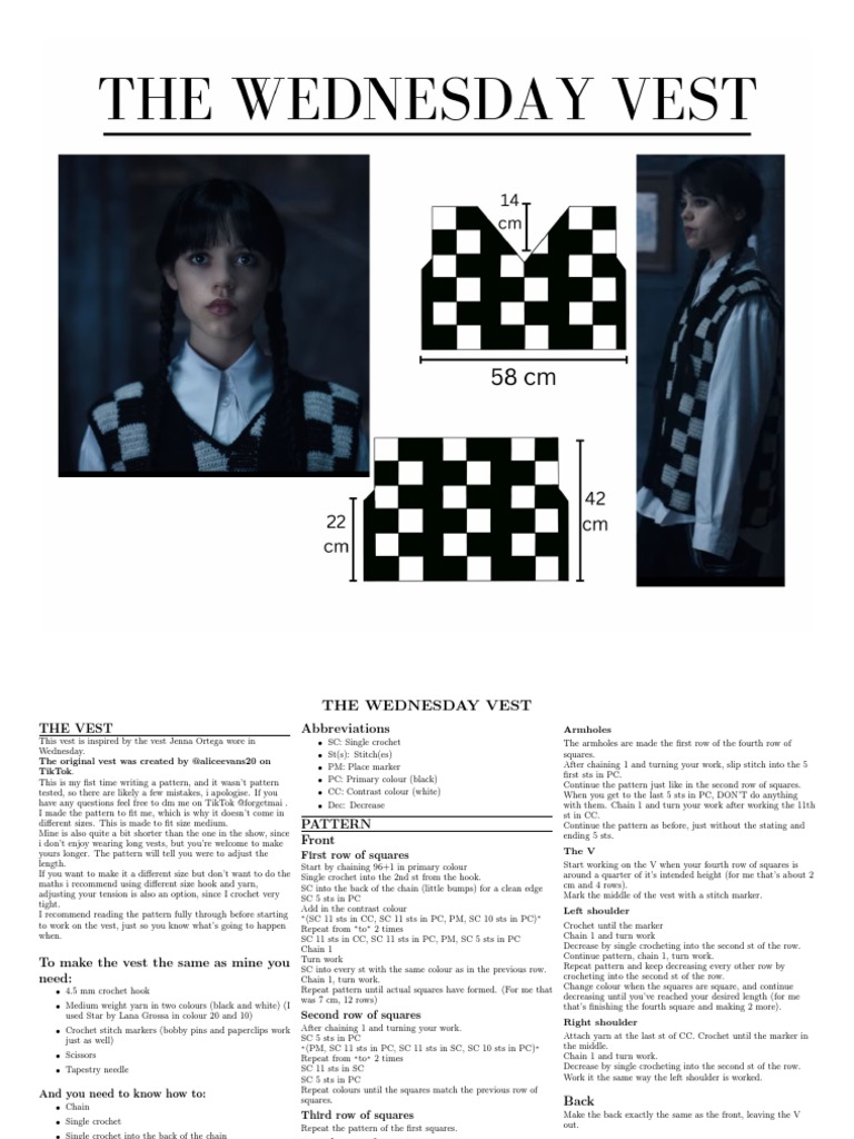 Wednesday Vest | PDF | Crochet | Handicrafts