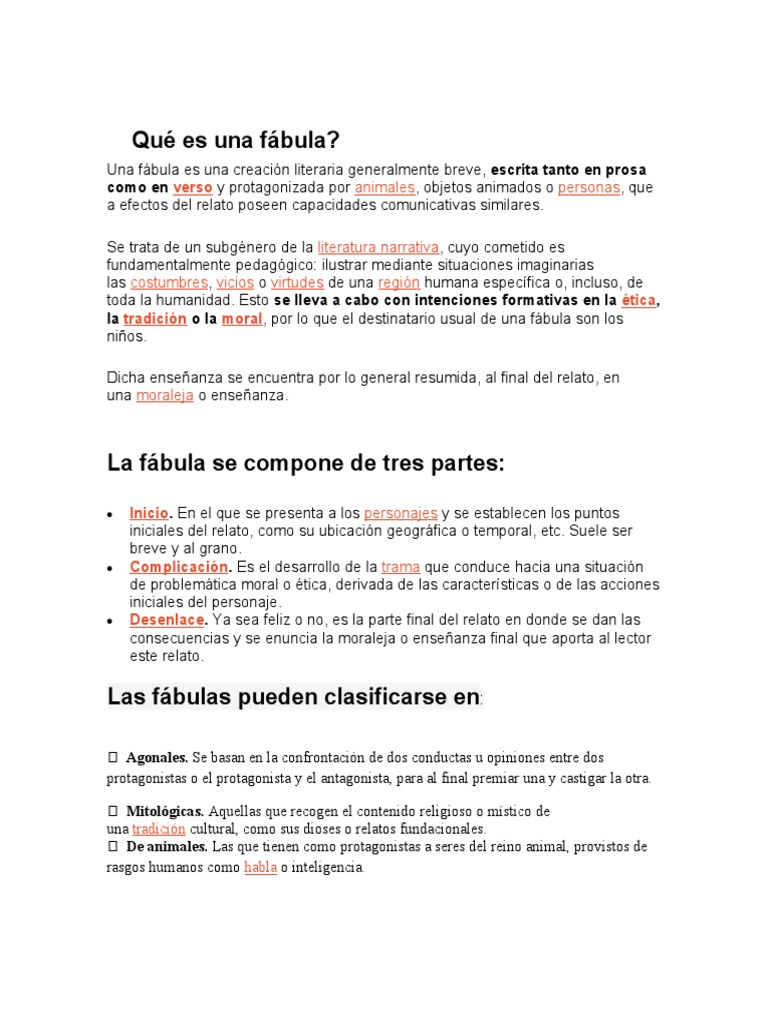 La Fabula | PDF | Fábula