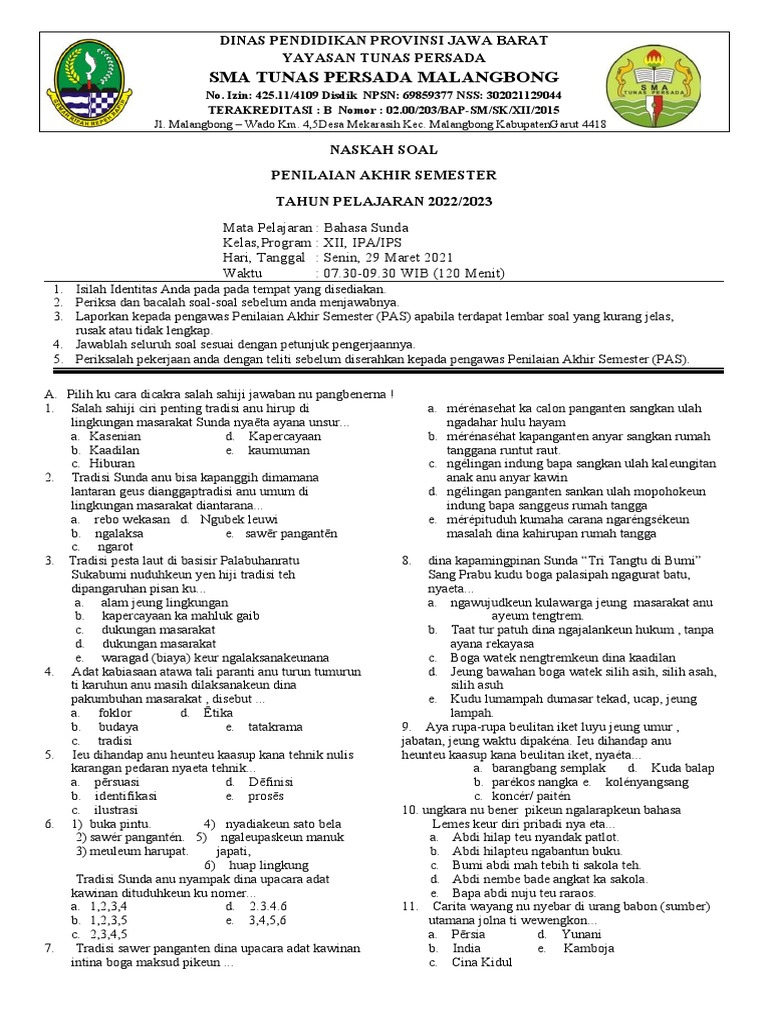 Bahasa Sunda Kelas 12 Pdf