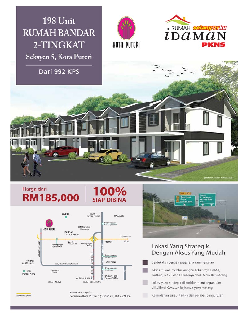 Rumah Selangorku Kota Puteri Section 5 2 Storey Link House | PDF