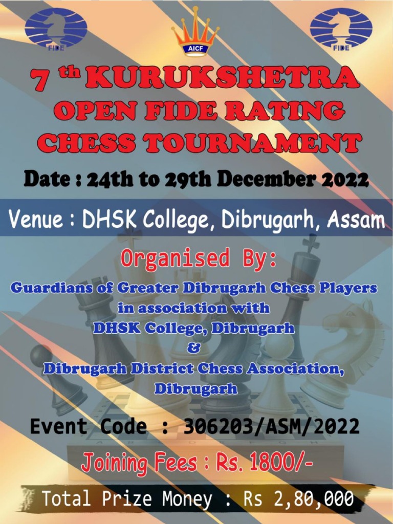 7th Kurukshetra Open Fide Rating Chess Tournament 2022 | PDF
