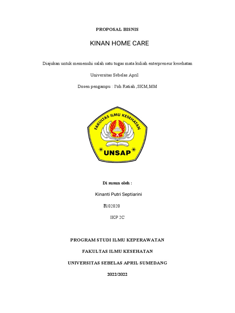 Proposal Enterpreneur | PDF