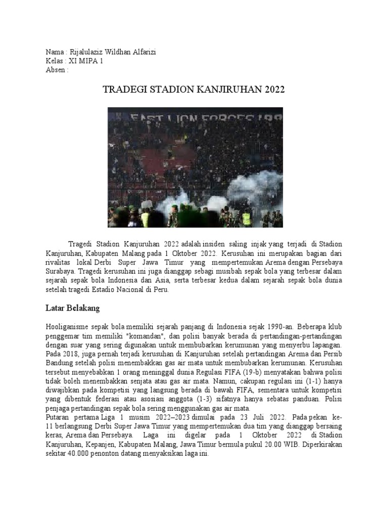 Tragedi Kanjuruhan | PDF | Ilmu Sosial