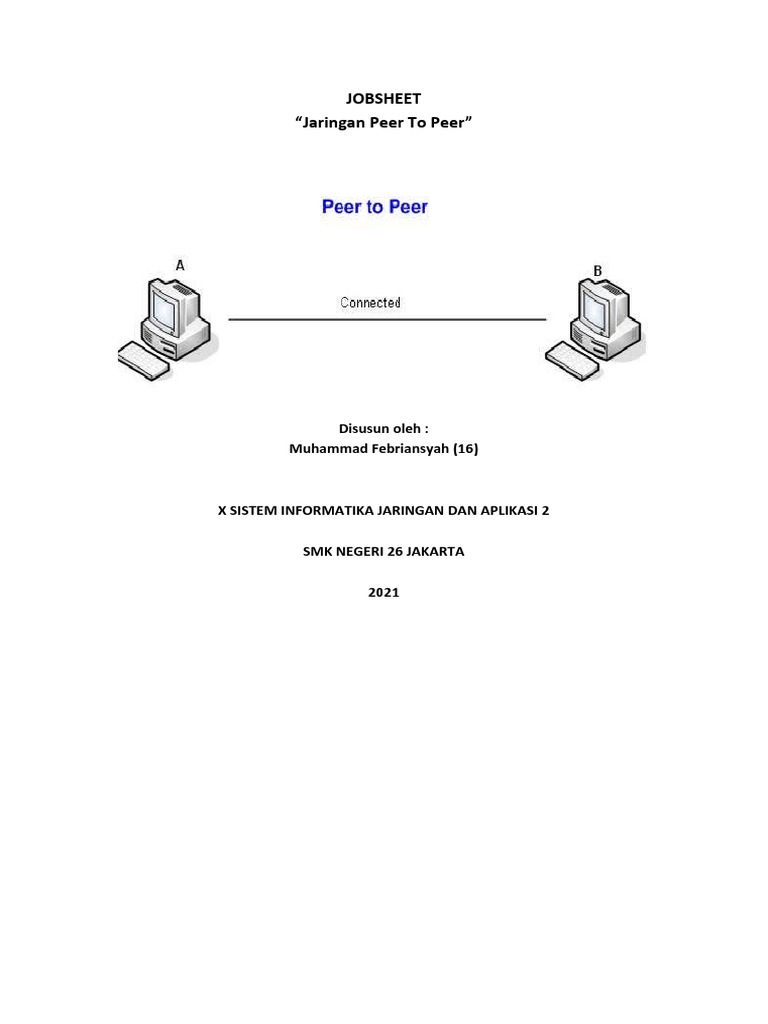 Muhammad Febriansyah (16) X SIJA 2 - JOBSHEET Topologi Peer To Peer | PDF