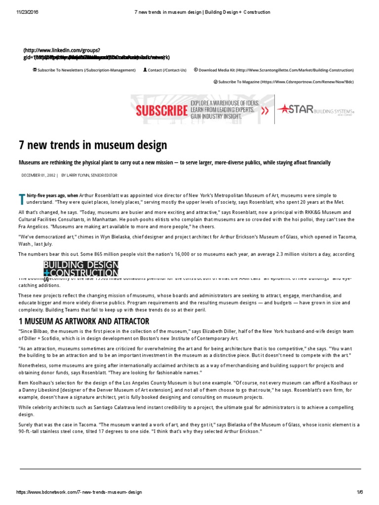 7 New Trends in Museum Design - Building Design + Construction | PDF ...