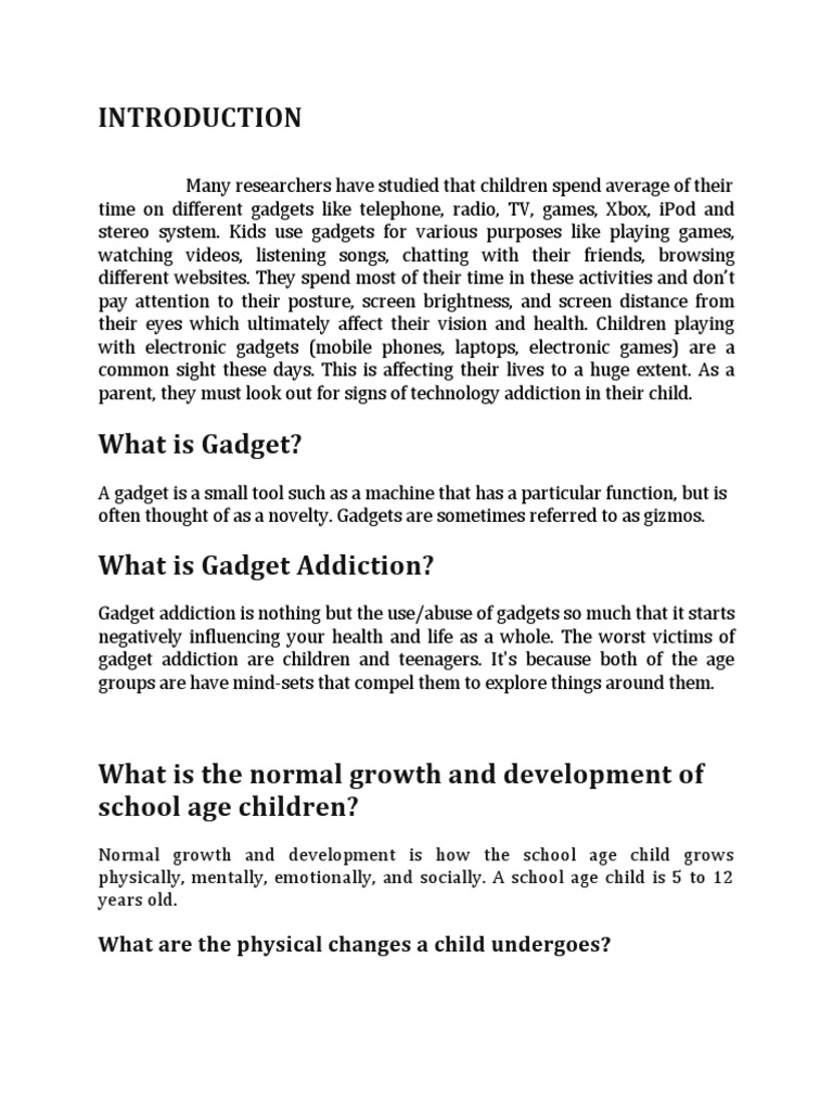 Impact of Gadgets On Children-Draft-SP | PDF | Attention Deficit ...
