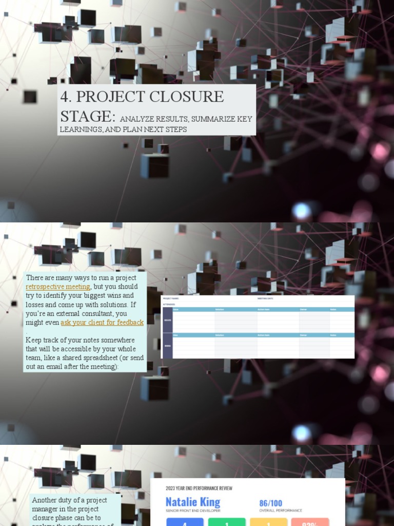 Ce168 Project Closure Stage | PDF