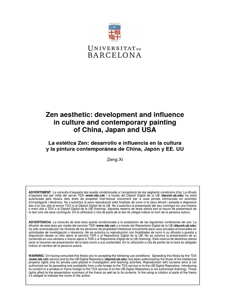 Zen Aesthetic La Estética Zen - Zeng Xi | PDF