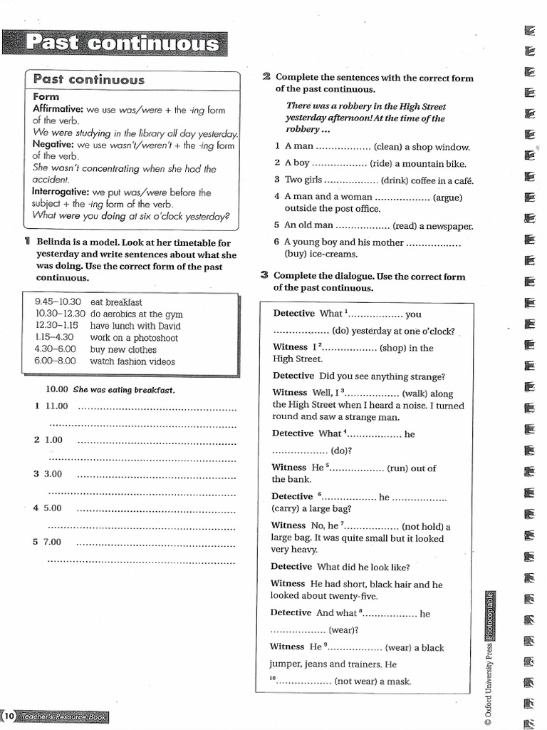 3 Pasado Continuo | PDF