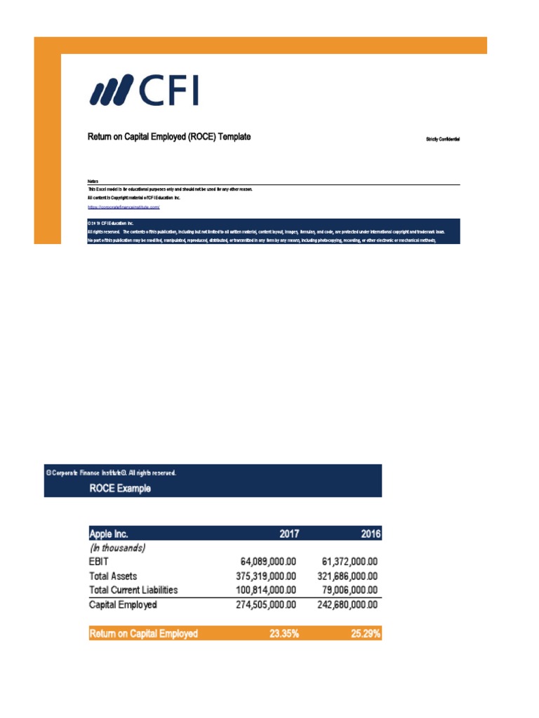 ROCE Template | PDF | Business