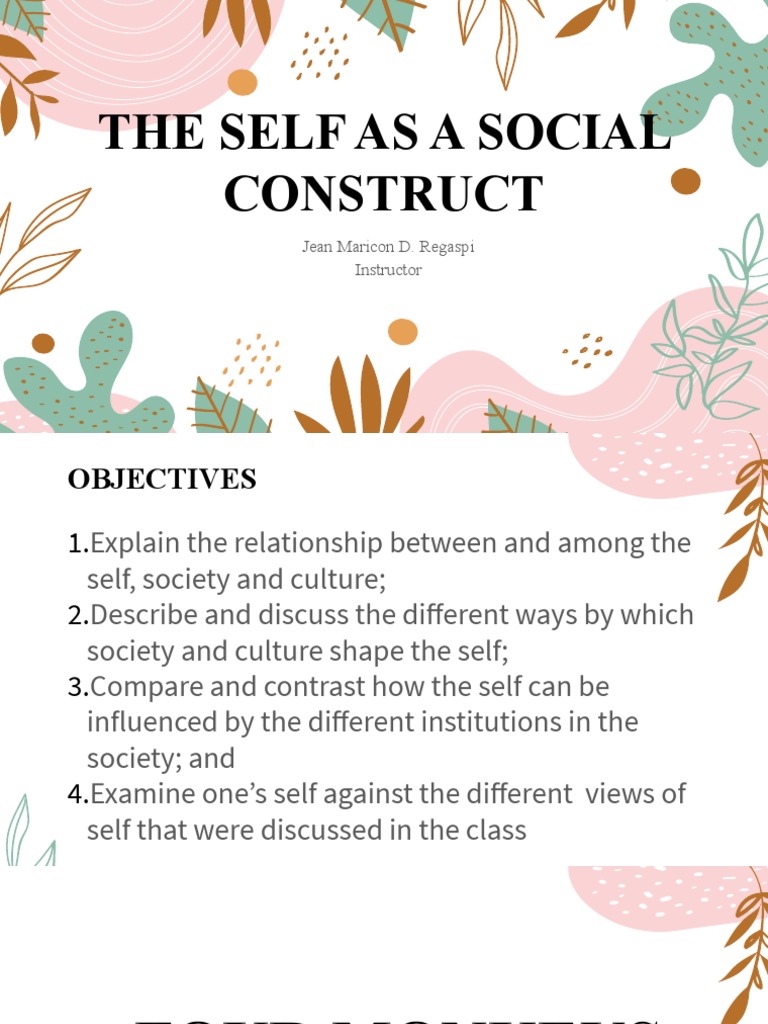 Self As A Social Construct | PDF | Philosophical Theories | Human ...