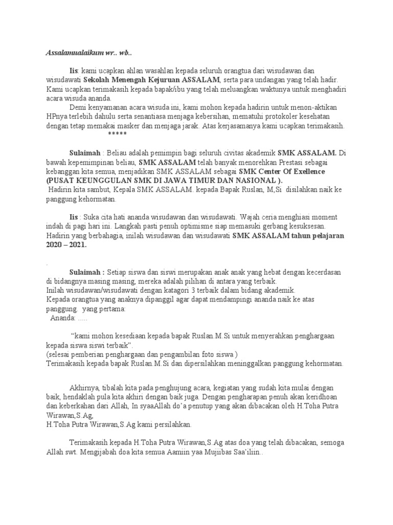 Narasi MC SMK Fix | PDF