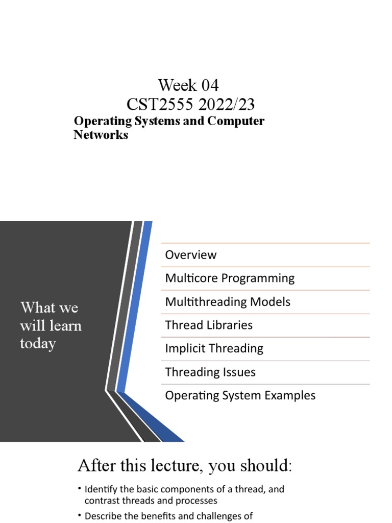 Week Pdf Thread Computing Parallel Computing