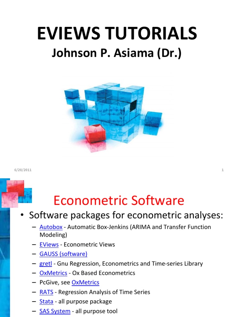 Overview Of Eviews Pdf Multicollinearity Regression Analysis