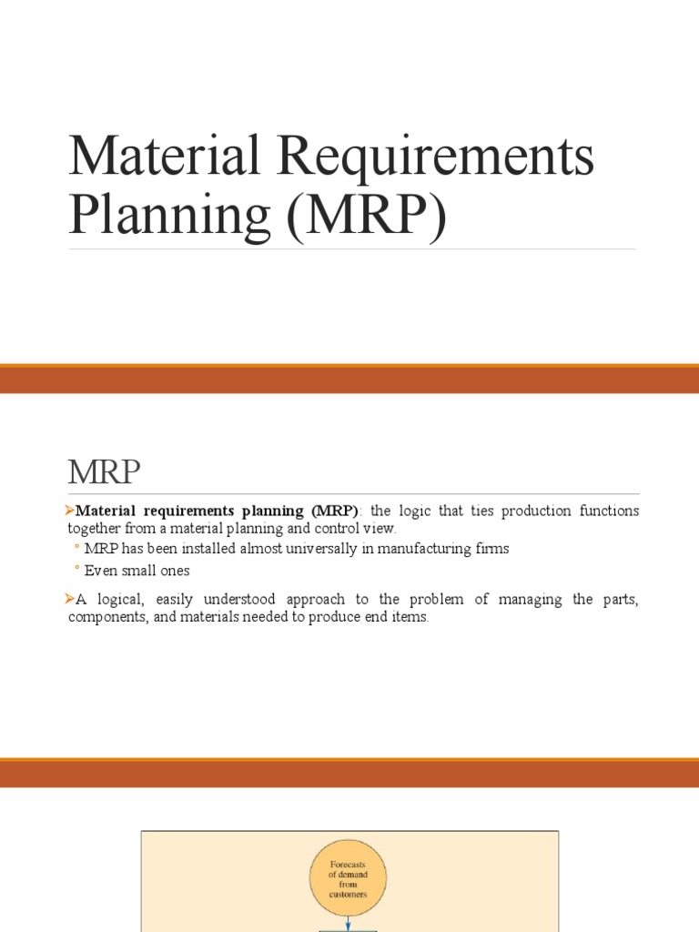 MRP Material Requirements Planning | PDF | Scheduling (Production Processes) | Computing