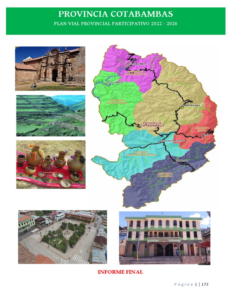 Plan Vial Provincial Participativo de Cotabambas 2022-2026 | PDF ...