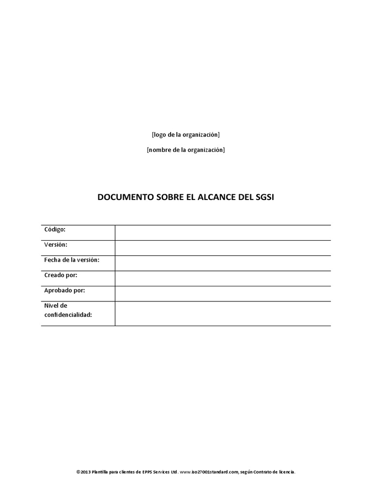 Documento Sobre El Alcance Del SGSI ES-1 | PDF | Informática ...