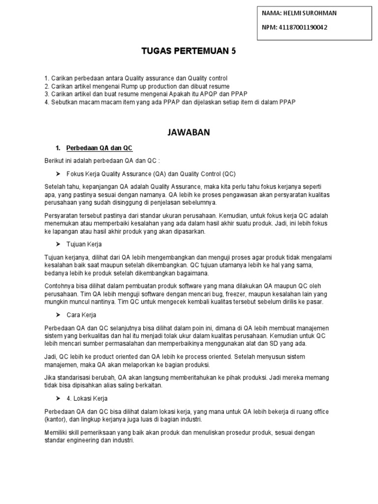 Tugas Pertemuan 5 | PDF