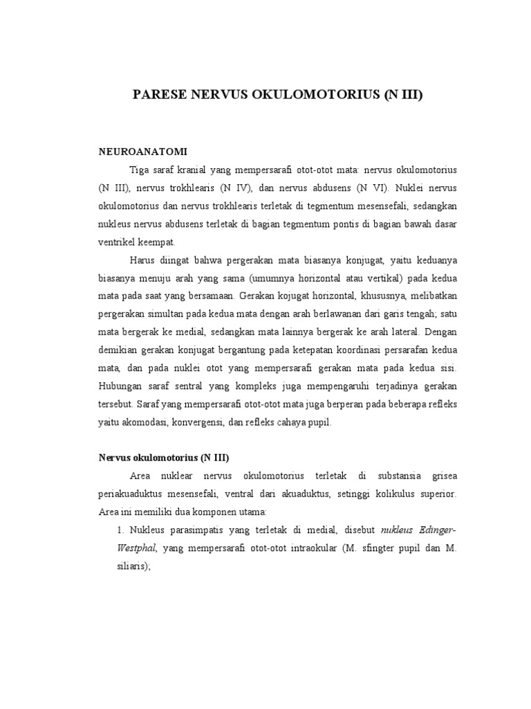 Refrat Parese N III | PDF