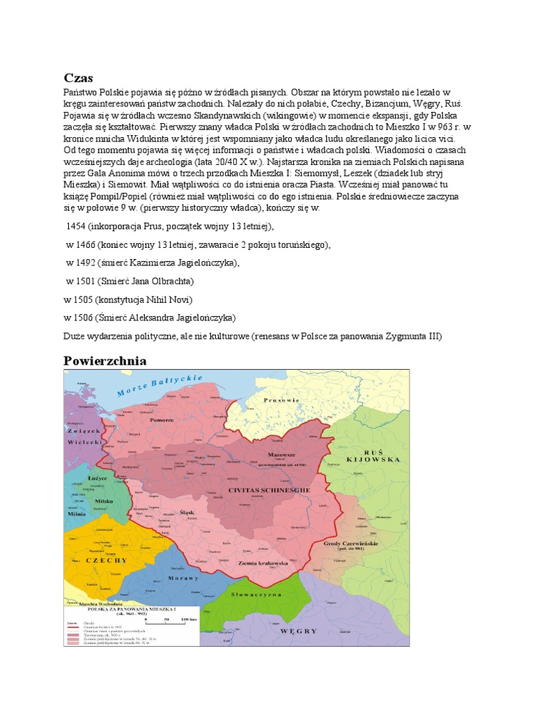 Początki państwa Polskiego Mieszko I | PDF