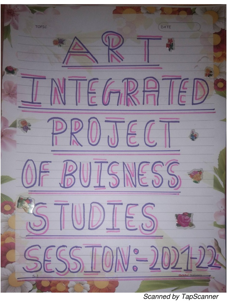 Art Integrated Project Business Studies | PDF