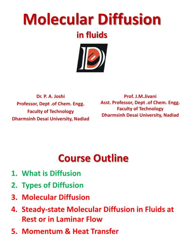 Chapter - 2 - Molecular Diffusion - Part-1 | PDF | Diffusion | Heat ...