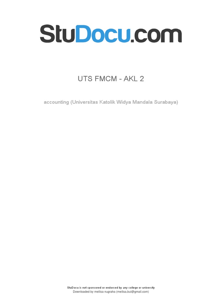 Uts FMCM Akl 2 | PDF | Karier & Perkembangan | Bisnis
