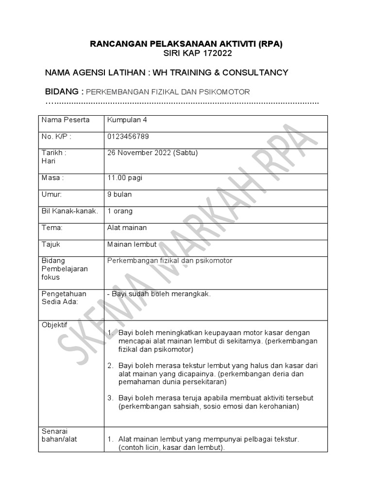G4 Rpa Perkembangan Fizikal Dan Psikomotor | PDF | Karier & Perkembangan | Sains & Matematika