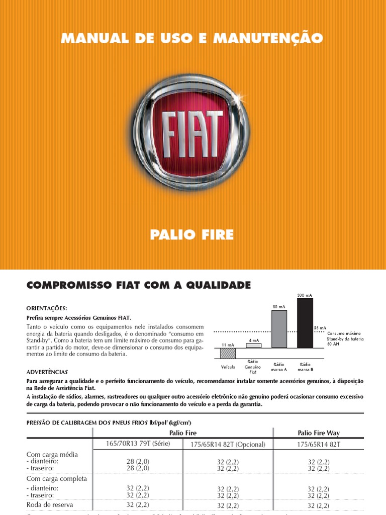 Manual Palio Fire 2015 | PDF | Pneu | Carro