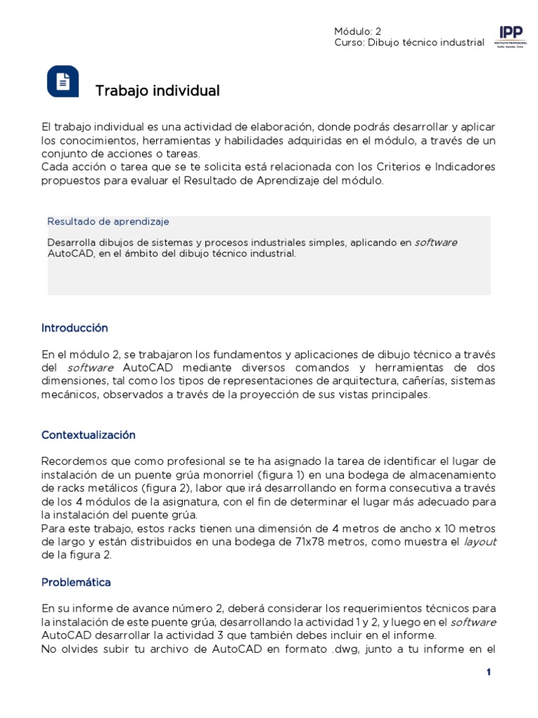 Trabajo Individual: Dibujo Técnico Industrial | PDF | Dibujo técnico ...