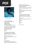 The Weeknd - Blinding Lights Lyrics | PDF | Poetry