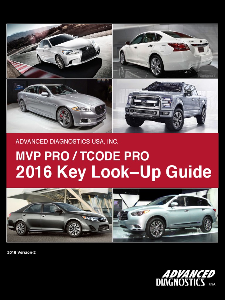 2016 MVP Tcode Key Guide | PDF | Vehicle Technology | Automotive Technologies