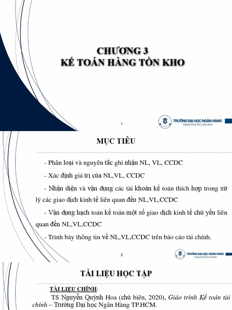 ACC302 - Slide bài giảng KTTC - Chương 3 | PDF