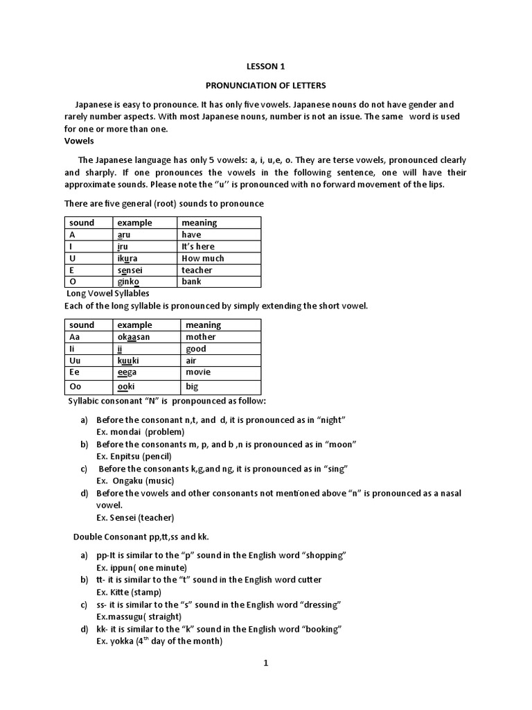 Forlang 1 | PDF | Vowel | Consonant