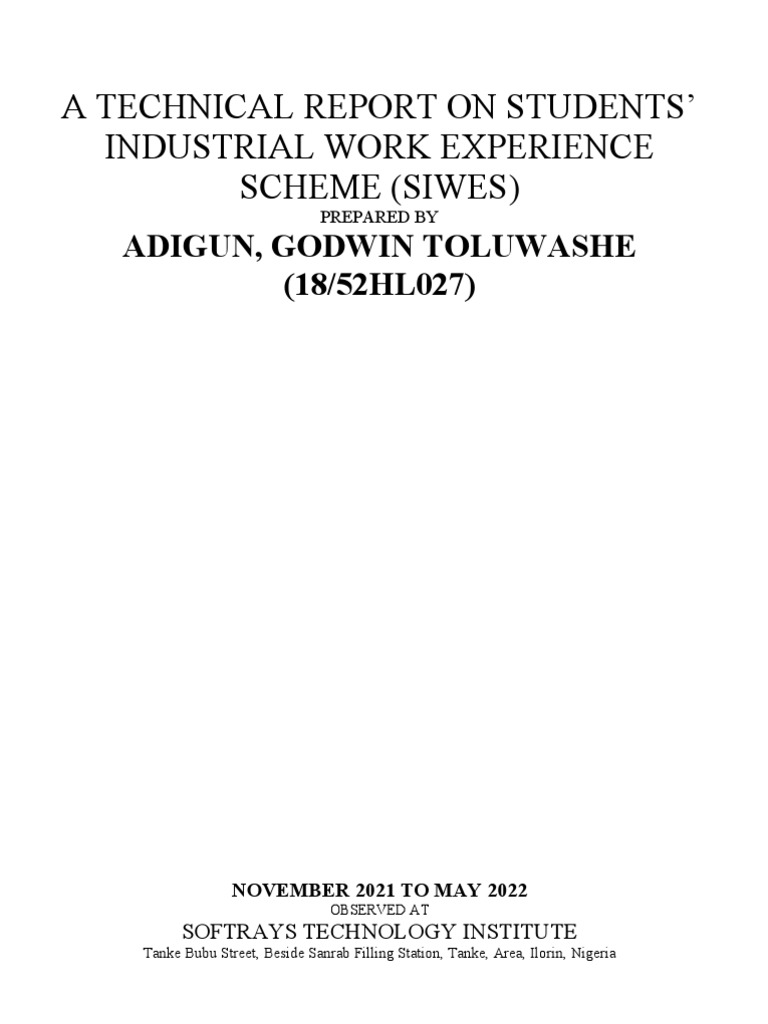 Toshiro Siwes Report | PDF | Computer Network | Computing