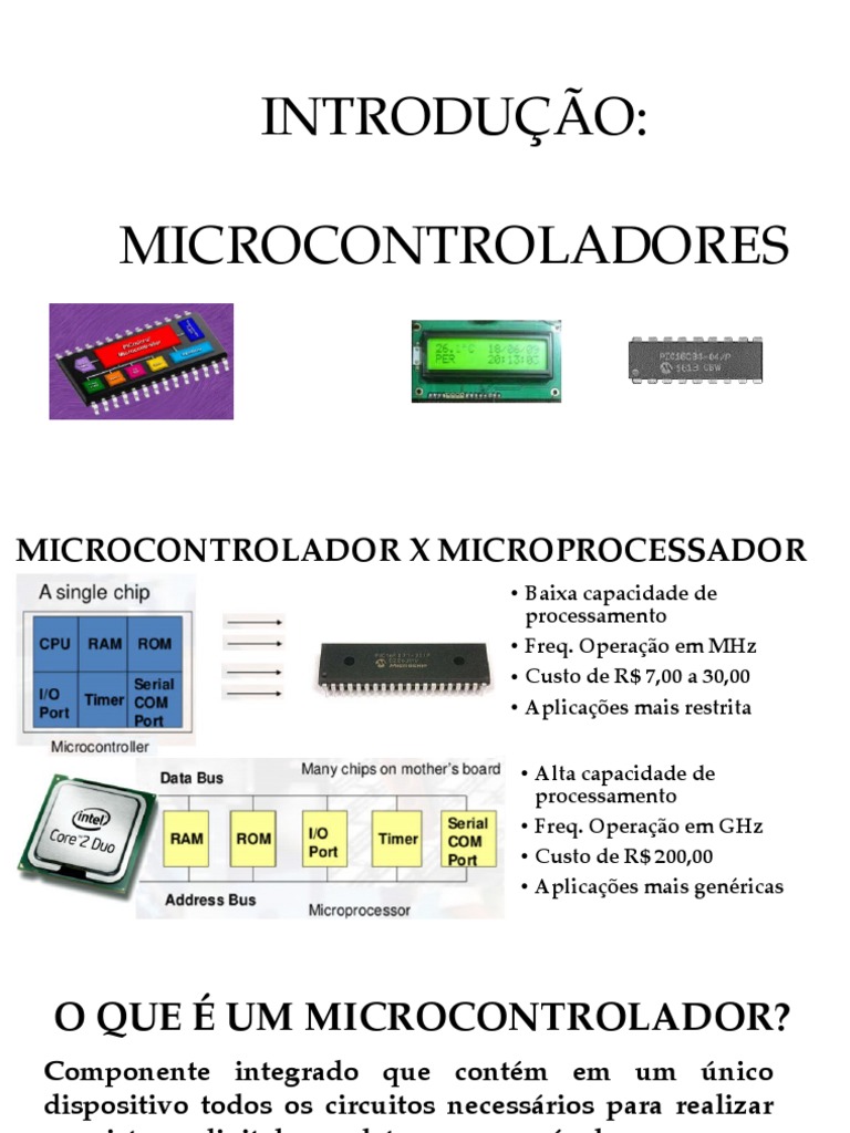 Aula 1 - Microcontroladores | PDF | Armazenamento de dados de ...