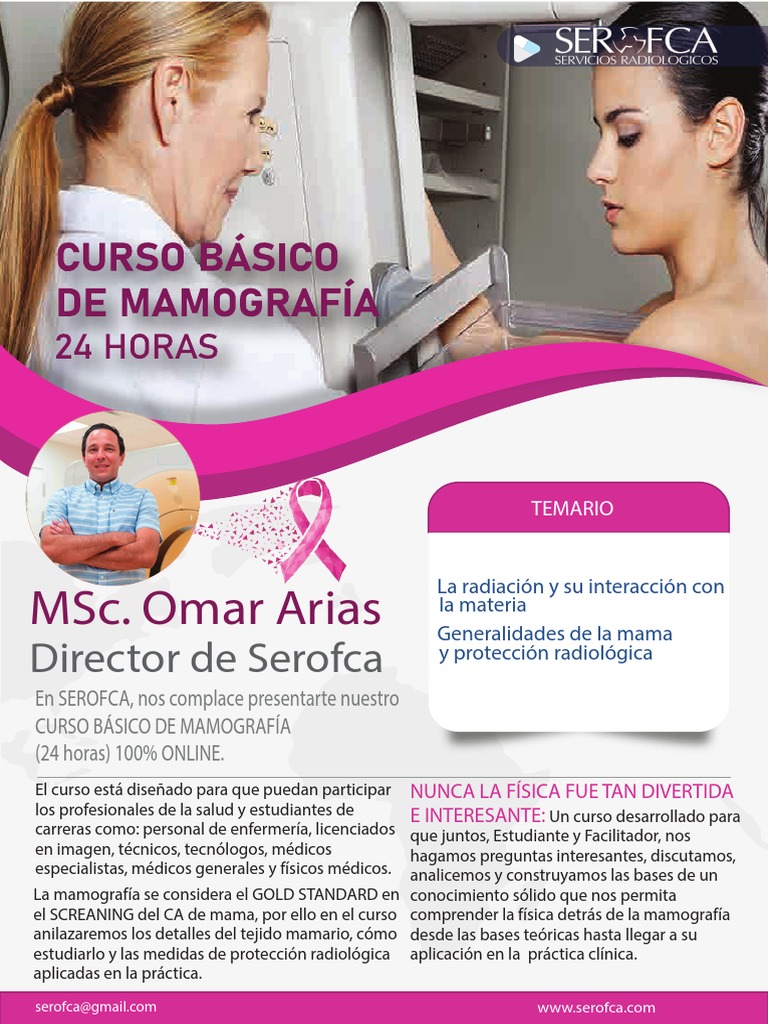 Programa Corto Curso Basico de Mamografía 24 Horas Def | PDF | Mamografía | Aprendizaje