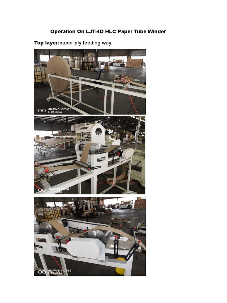 Operation On LJT-4D HLC Paper Tube Winder Machine | PDF | Adhesive ...