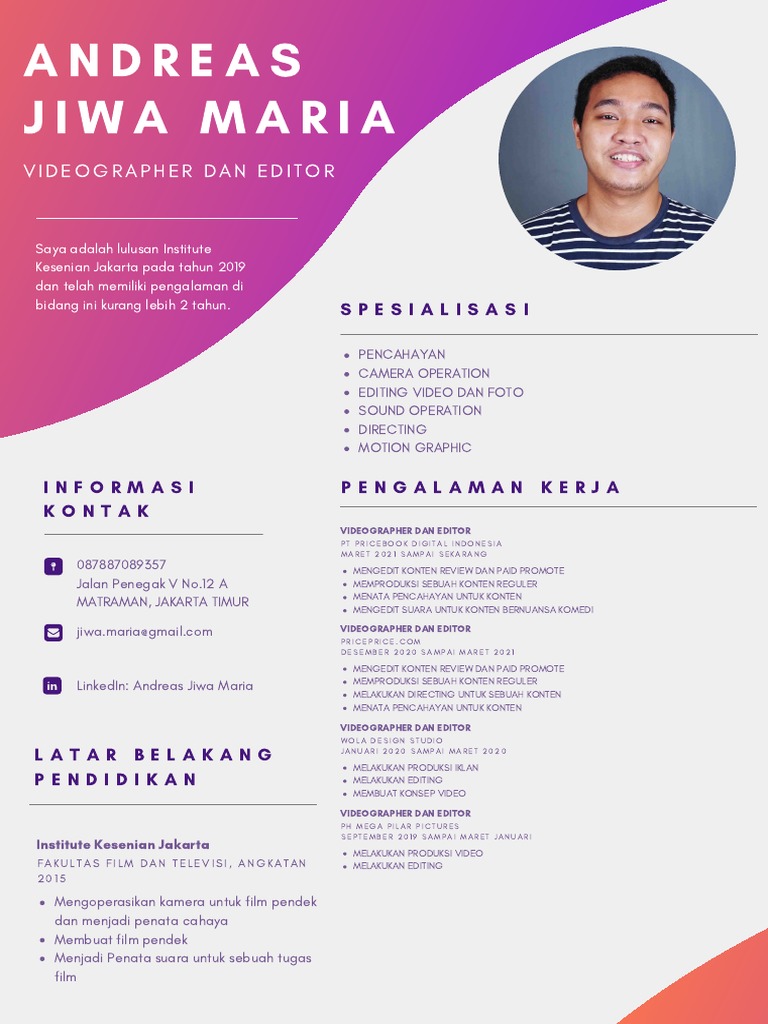 CV+Portofolio Andre | PDF