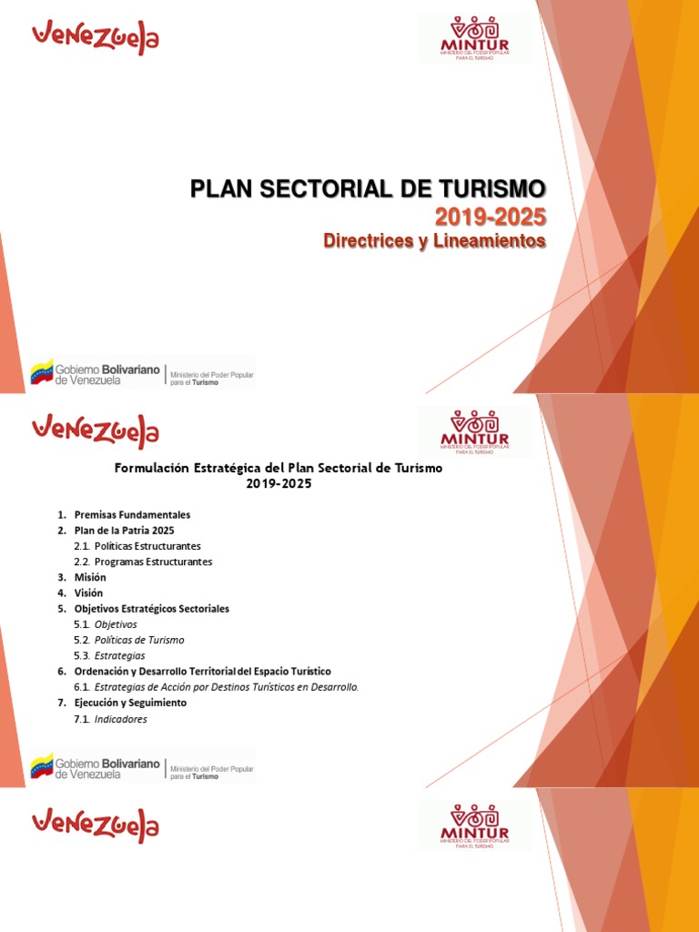 Plan Sectorial de Turismo 2019-2025 | PDF | Turismo | Venezuela