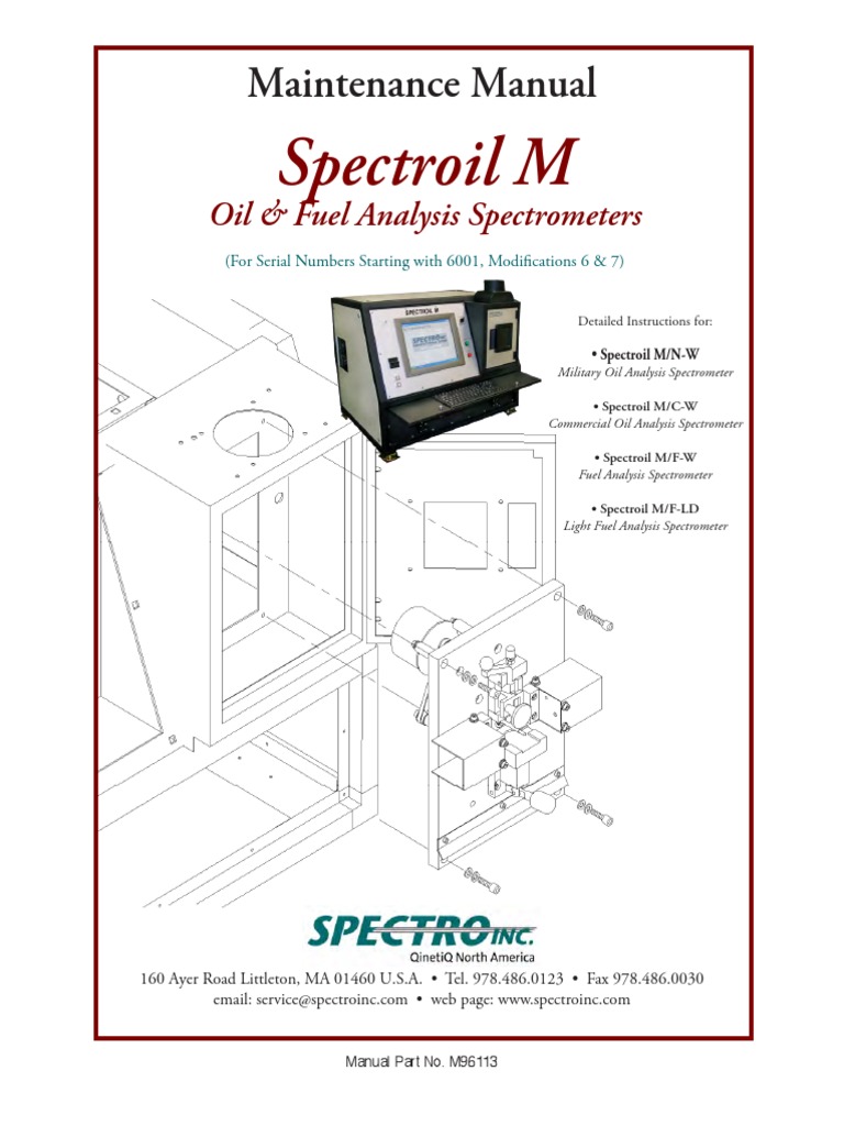 Spectroil M F-W Manuel de Maintenance | PDF | Capacitor | Resistor