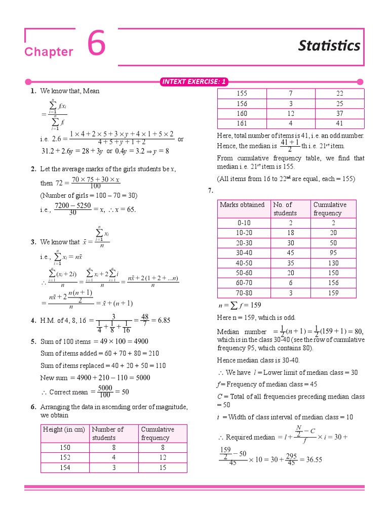 Statistics Solution | PDF | Standard Deviation | Statistical Analysis