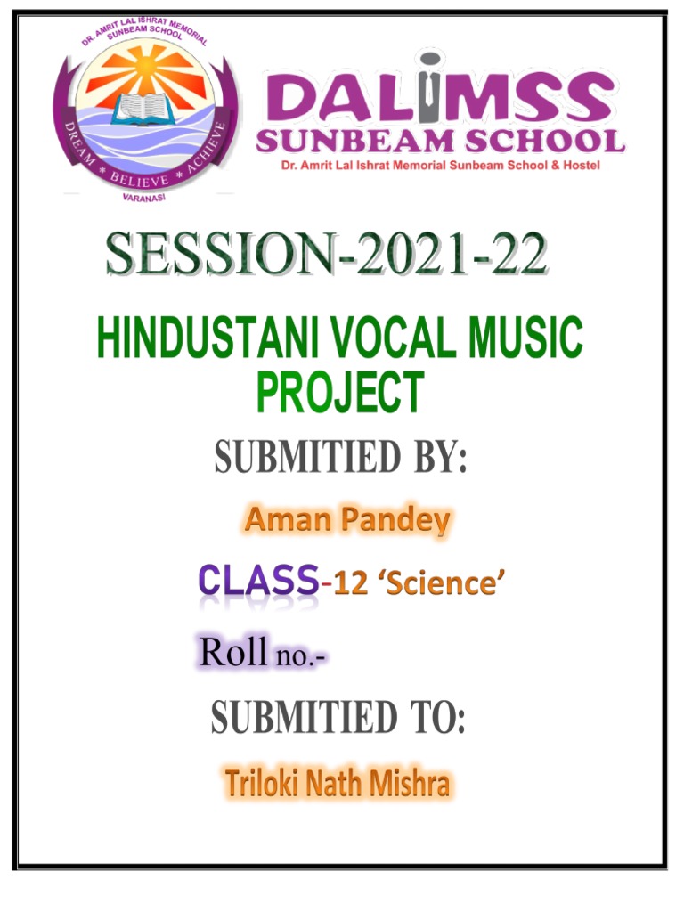 Vocal Project Class 12 | PDF